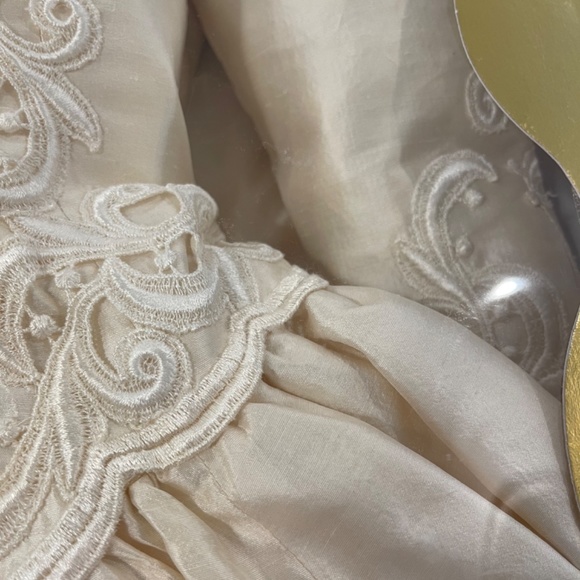 CHRISTOS | Dresses | Christos Ivory Silk Shantung Wedding Dress | Poshmark